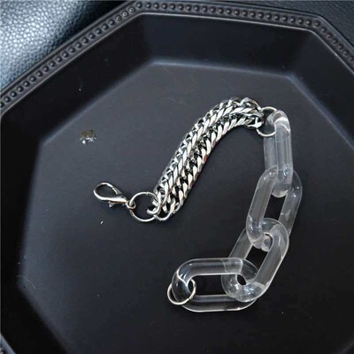 Ins Vintage Mens Brlet Stainless Steel Stitching Yaklat Fas
