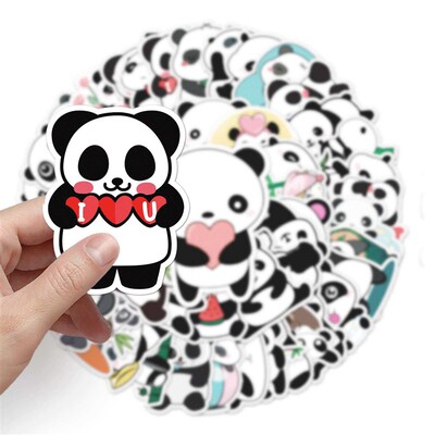 50 panda graffiti personality cartoon cute animal Guka hand