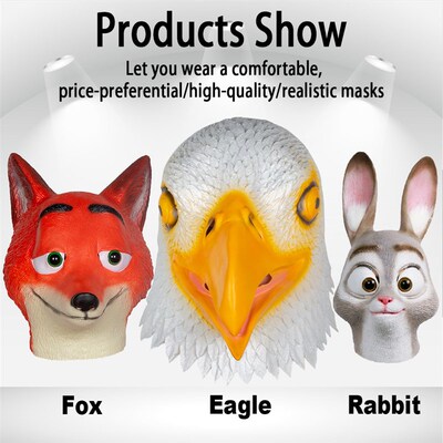 Animal Mask Unicorn Horse Mask Deluxe Novelty Halloween Cost