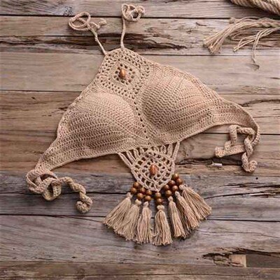 Costume Swimming Beach Women Sexy Swimwear Bohemian Tassel