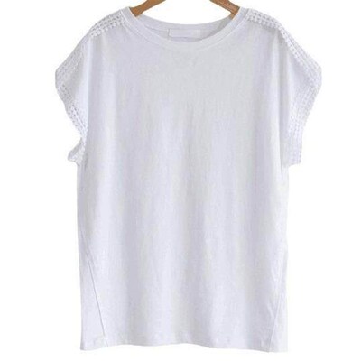 Womens summer hollowed out top, womens plus size chubby