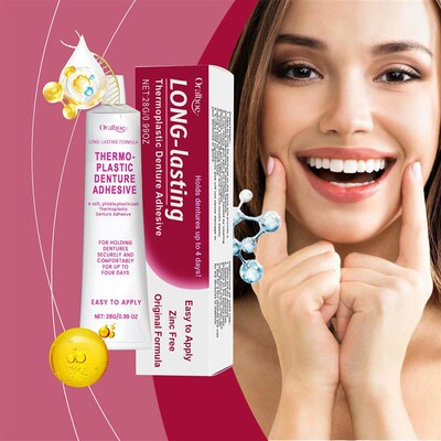 ORALHOE Denture Adhesive Enhances Comfort and Protects Gums