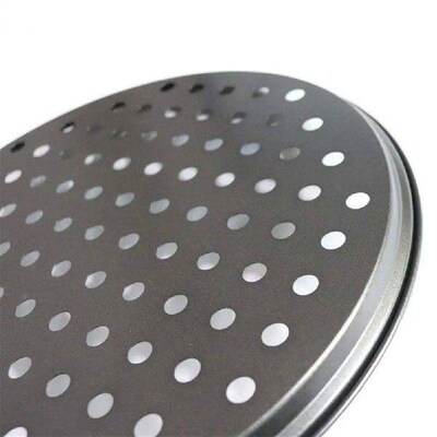 24cm Pizza Pan With Holes Carbon Steel Pizza Baking Pan For