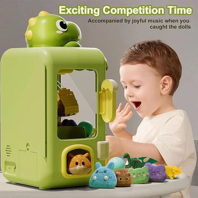Dinosaur Claw Machine Toys Electronic Arcade Game Adjustable