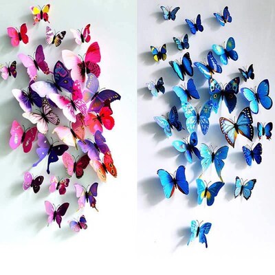 3D Butterfly wall decor cute ButterfIlies wall stickers art
