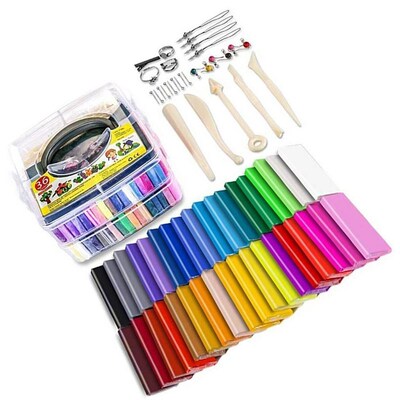 Polymer Clay Starter Kit 32 Colors Oven Bake Clay Baking Mod
