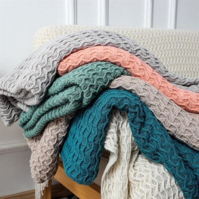 inya knitting bed blanket Throw Bedspread Sofa Chair Bed Cov