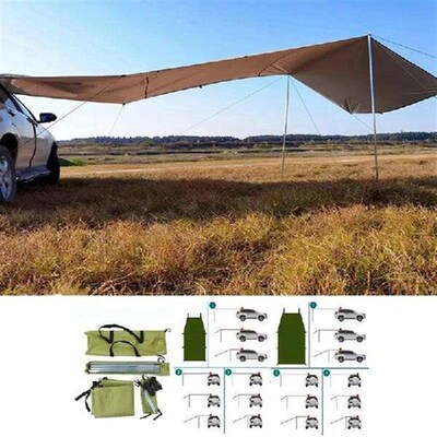 AD08-Portable Car Shelter Shade Camping Side Car Roof Top
