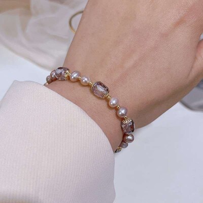 Natural Freshwater Pearl Brlet Girls High Sense Ins Niche De