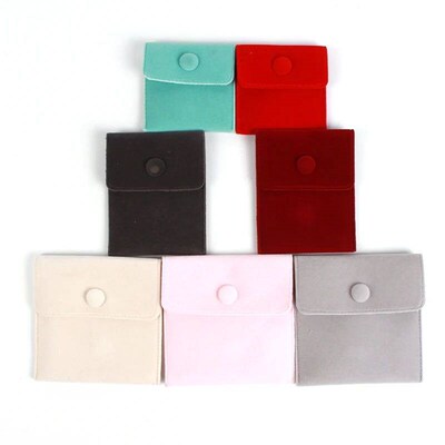 10pcs/Lot Jewellery Pouch Packaging Bag Soft Velvet Gift Bra