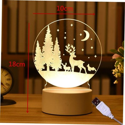 Christmas Decorations for Home Tree Elk Christmas 3D Acryli1