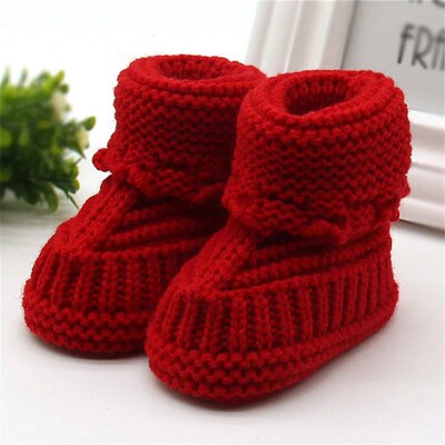 Newborn Booties Baby Socks Shoes Knitting Wool Girl Boy Wint