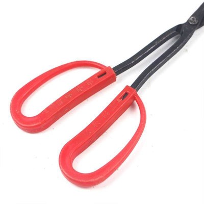 火钳子长柄扁口加长碳夹子火钳加厚夹碳小铁钳环卫捡垃圾煤球钳