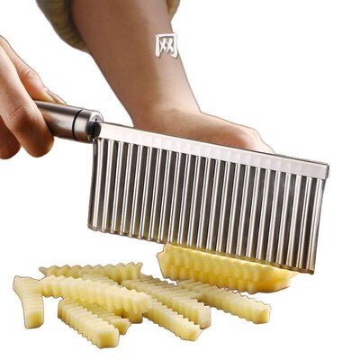 Creative Wavy Slicer Stainless Steel Wolf Tooth Knife, Veget