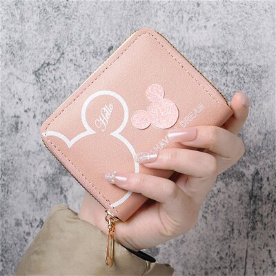 2024 new Japanee and Korean cute cartoon hort wallet female