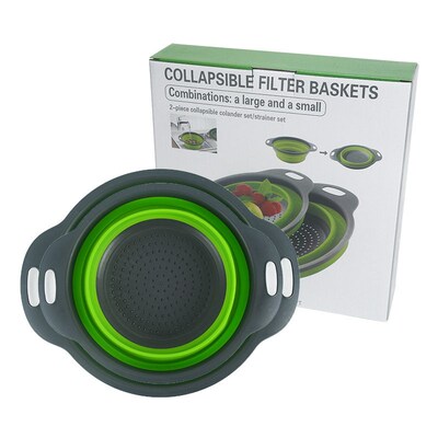 Factory Direct Sales Silicone Foldable Vegetable Basket Kitc