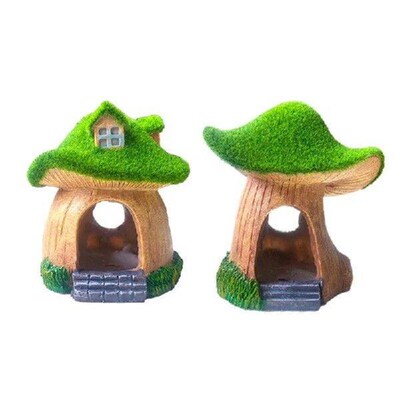 Resin Fish Tanks Green Mushroom House Landscape Simulations