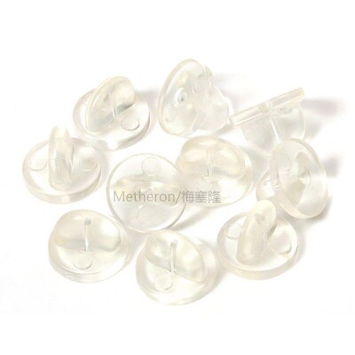 50pcs Metal/ Rubber Pins Back Brooch Buckle Button Clasps  N
