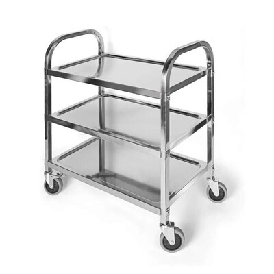 2024 New 3 Tier Stainless Steel Kitchen Rolling Carts with W