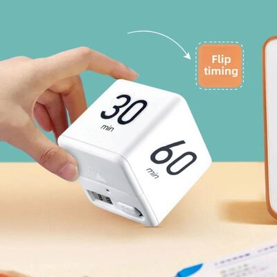 Productivity Cube Timer Gravity Sensor Flipping LED Display