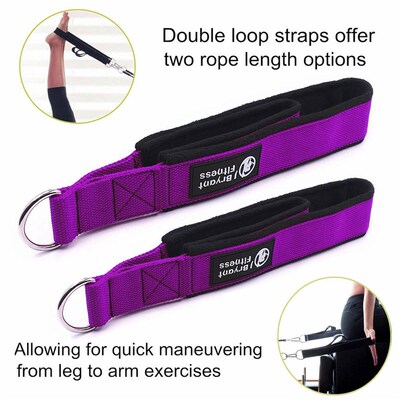 1 Pair Pilates Double Loop Straps for Reformer Feet Fitness