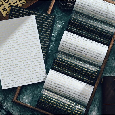 8 Sheet Sentiment Phrase Stickers Junk Journal Ephemera Vint