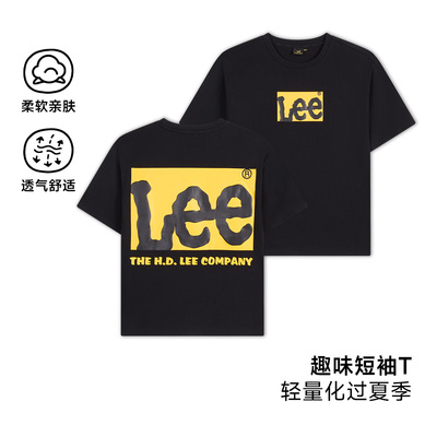 Lee kids儿童夏季纯棉短袖T恤儿童透气吸汗短袖上衣男女童