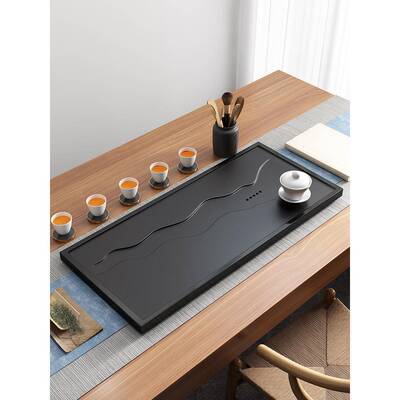 天然嵌乌金石茶盘家KX-67007套装全自干动一体泡入式小茶台茶用具
