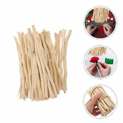 50 Pcs Natural Wood Sticks Dry Branches Decor Wooden Twigs