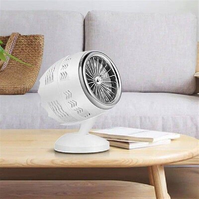 Double-blade Turbine Table Tiny Round Fan Quiet Operation