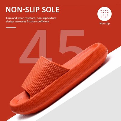 Thick Platform Bathroom Home Slippers Women Fashion Soft Sol