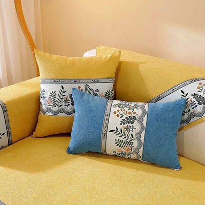 Kuup New Jacquard embroidery Sofa ver Chenille Couch Slipver