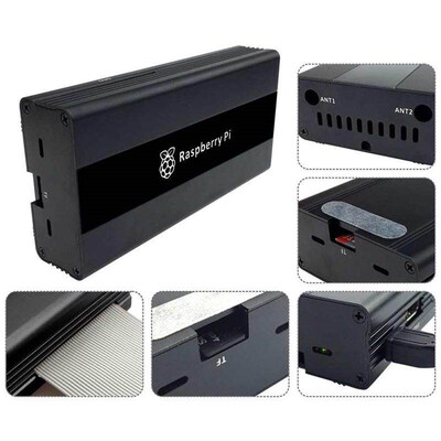 Aluminum Case for ADS-B Raspberry Pi 3 B+ Stratux DIY Kit Bl