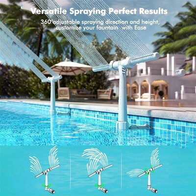 Swimming Pool Waterfall Fountain Kit Double head fountain Wa