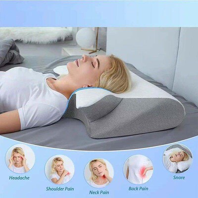 New 2 in 1 Ergonomic Memory Foam pillow Help Sleep,Protect T