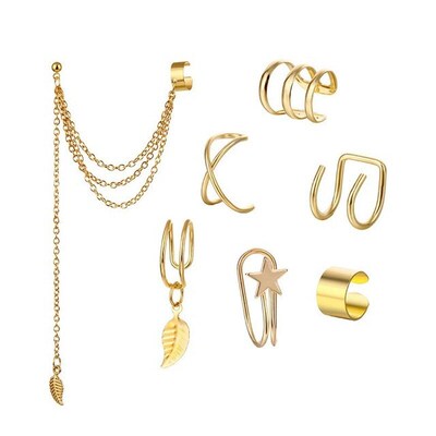 Vienkim 2020 New Pairs Fashion Punk Rock Ear Clip Cuff Wrap