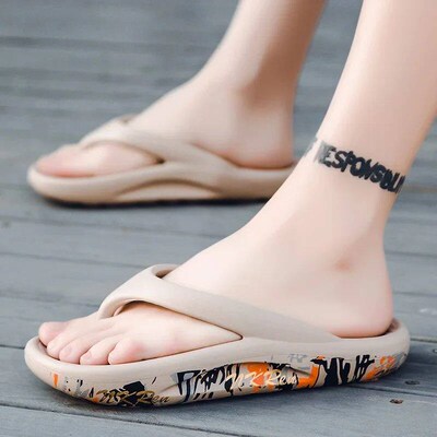 Thick Sole Flip Flops Coupls Slippers for Summer Women Slide