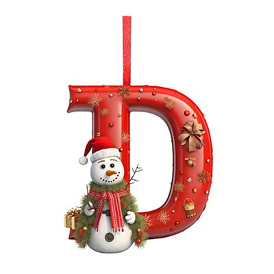 New Christmas ree Decoration 2D Letter Pendant Acrylic 26 Le