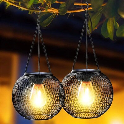 Solar Lantern Outdoor, Ortiny Upgraded Solar Lights for Outs