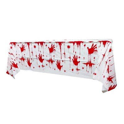 Halloween party Bloody handprint tablecloth Haunted house sp