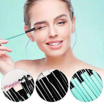 20PCS Makeup Brushes Set for Cosmetics Foundation Blush Powd