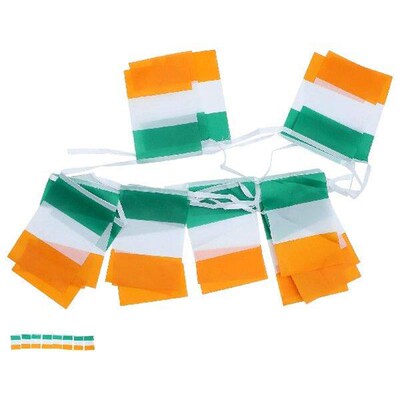 Irish Flag 20Pcs Outdoor Hanging Bunting St Patrick St