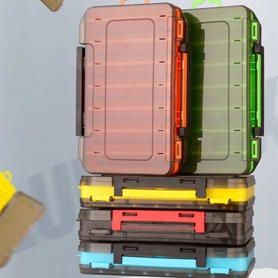 Doublex Sided Fishing Tackle Box 14 Cells Bait Lure Hook Sto
