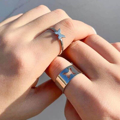 Rock Hiphop Chain Anel Multi-layer Adjustable Open Finger Ri