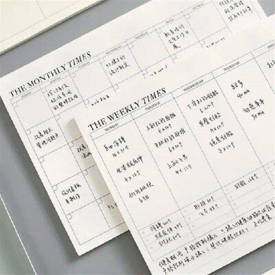 New Arrival 60 Sheets 24cm Monthly Weekly Planner Memo Pad