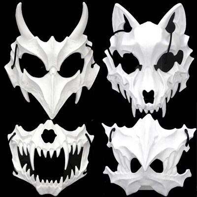 Topeng Tulang Tengkorak Halloween Topeng Teror Cosplay Prope