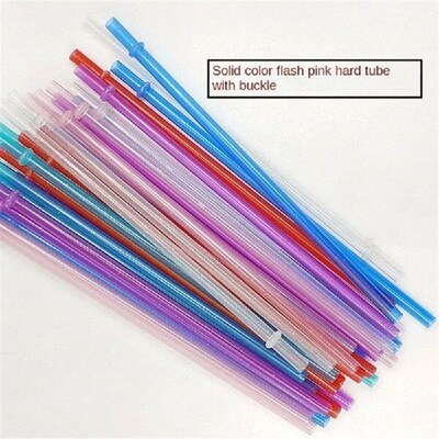 10pcs New Colorful Drinking Straws PP Plastic 23cm Glitter