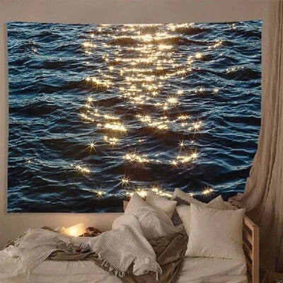 Shimmering Sea Surface Scenery Vacation Tapestry River
