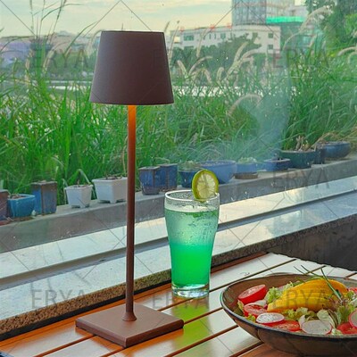 Cordless Table Lamp Dimmable Bedside Lamp Restaurant Atmosph