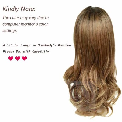 Wig wig long curly hair gradually changing color medium spli